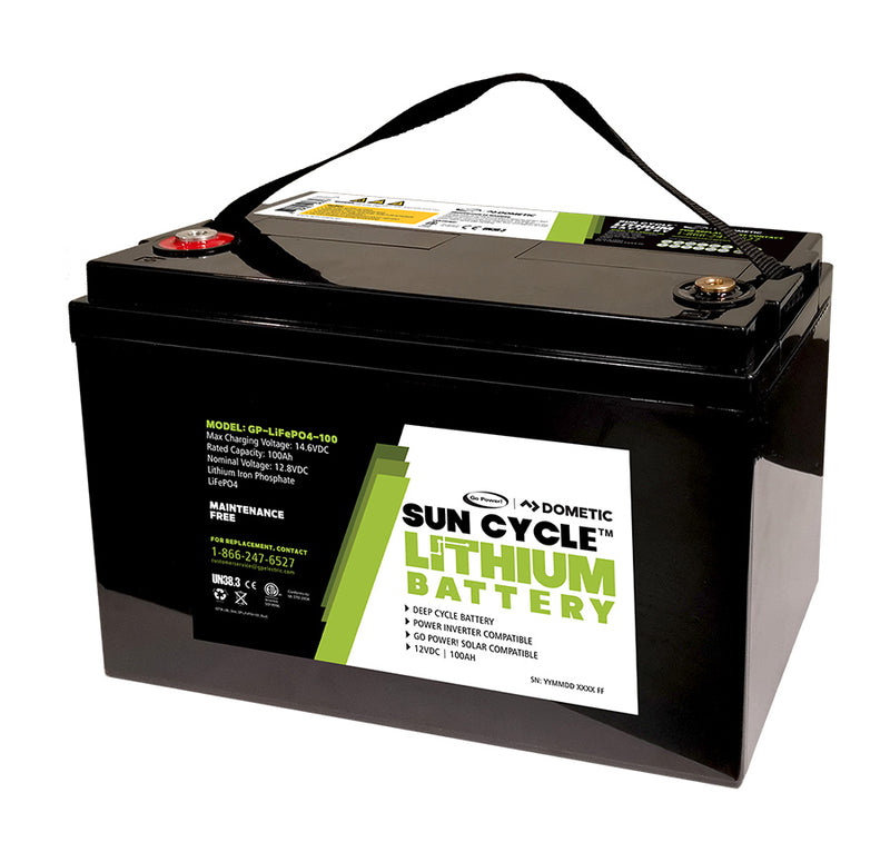 Go Power! 100Ah 12V Lithium Iron Phosphate Solar Battery - GP-LIFEPO4 ...