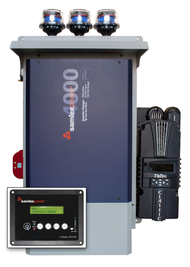 MidNite Solar Pre-Wired Off-Grid Inverter System with Samlex Evo 4024 ...